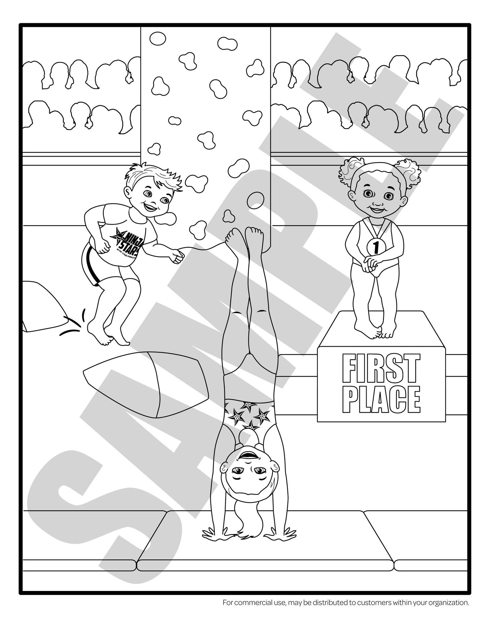 gymnastics coloring book pages